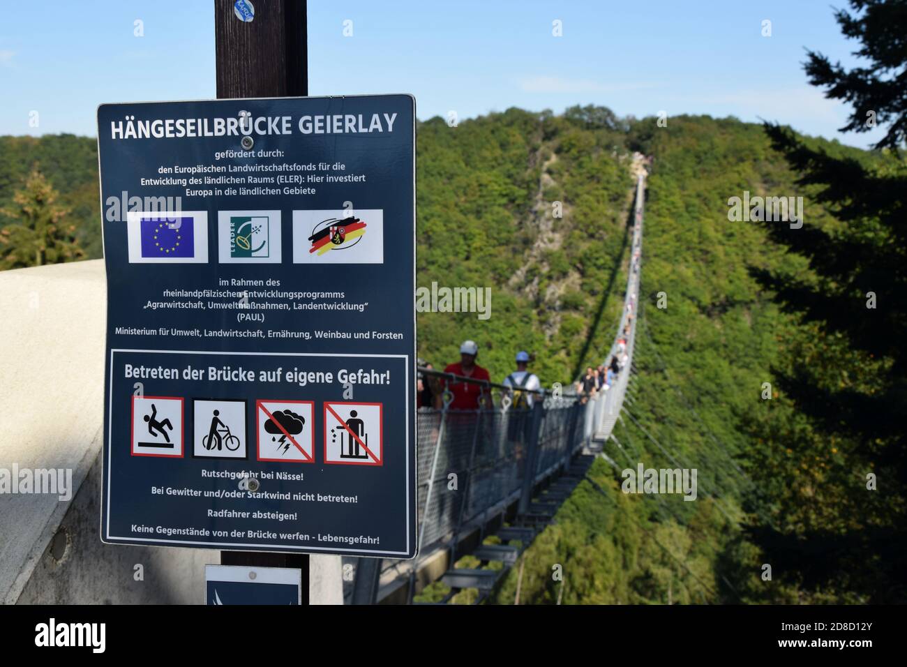 Geierlay - Suspension Bridge in western Germany Stock Photo - Alamy