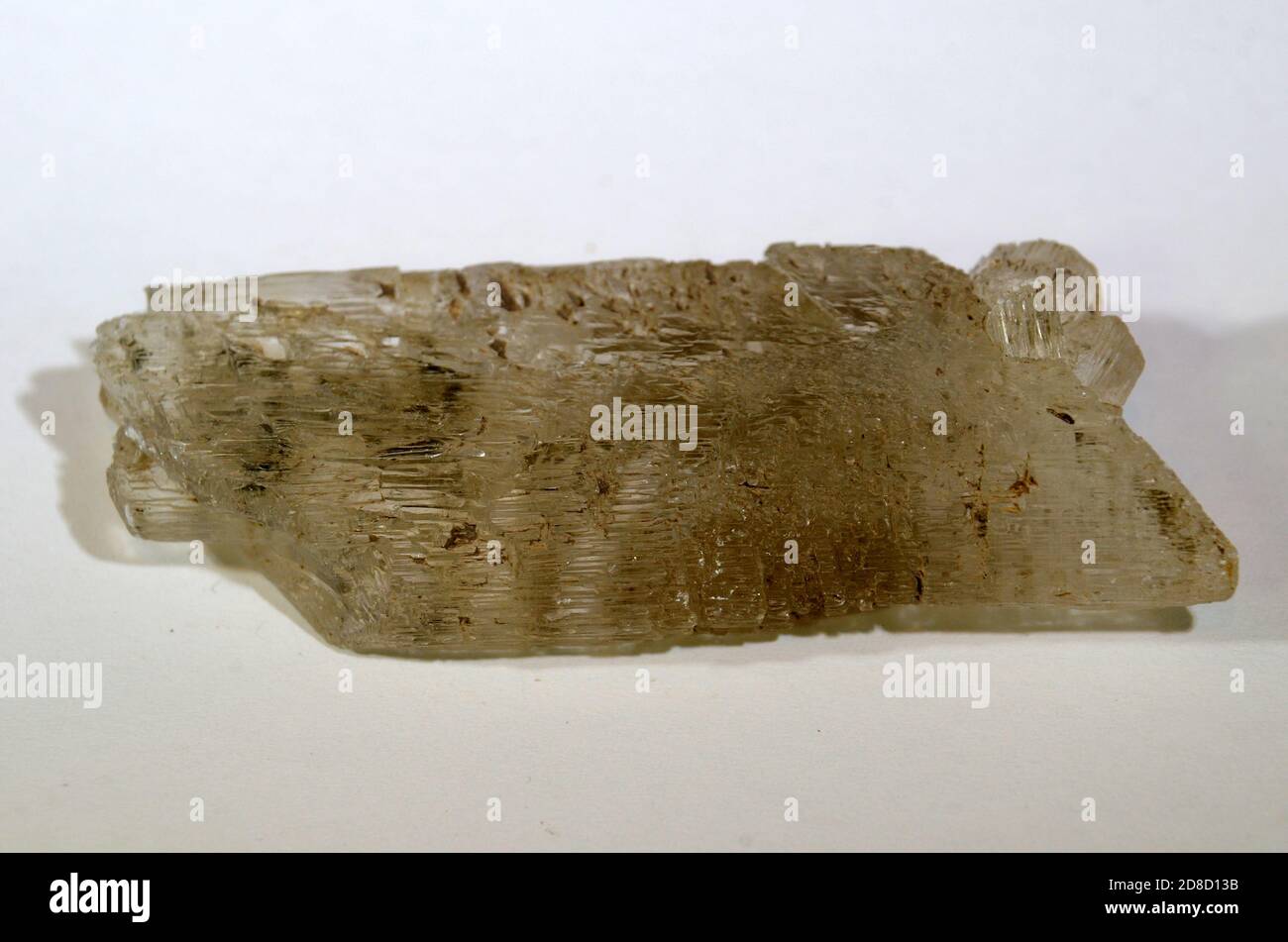 A piece of selenite; calcium sulfate dihydrate.CaSO4 2H2O Stock Photo ...