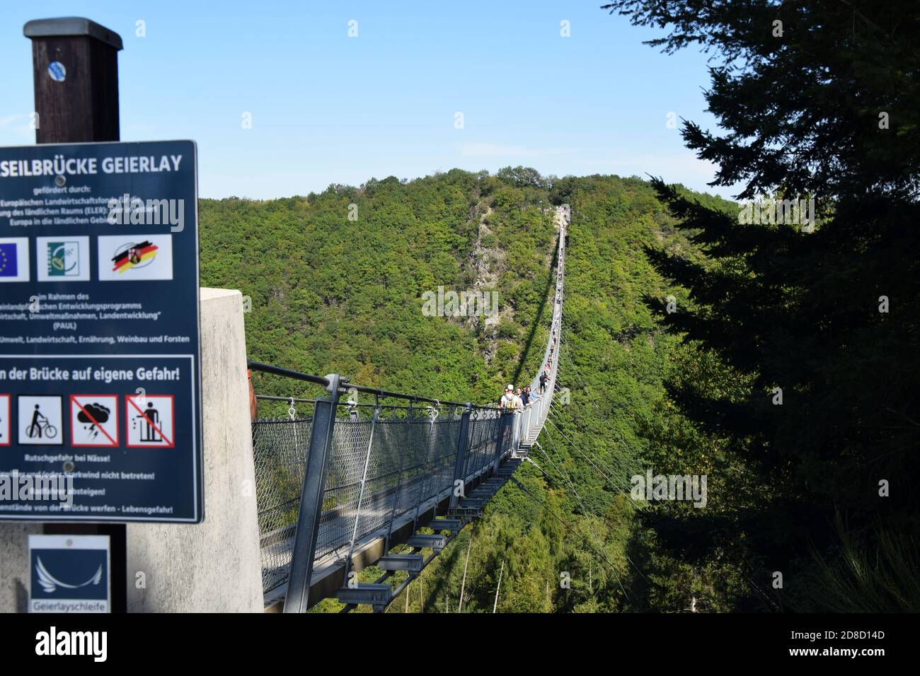 Geierlay - Suspension Bridge in western Germany Stock Photo - Alamy