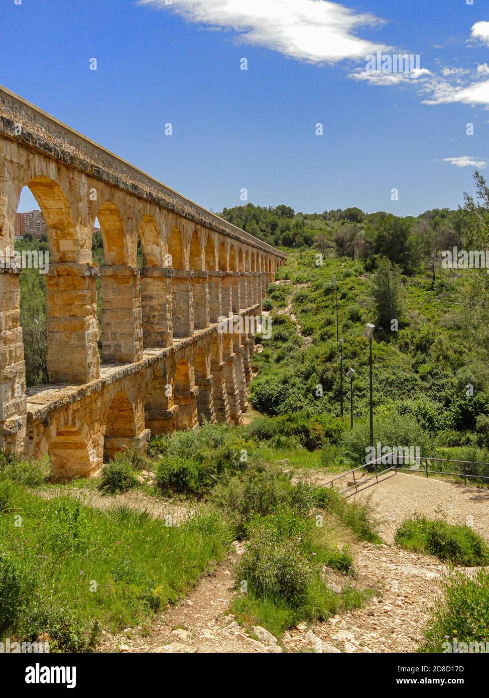 The Ferreres Aqueduct landscape, also known as the Pont del Diable ...
