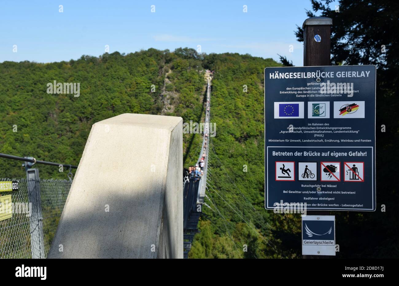 Geierlay - Suspension Bridge in western Germany Stock Photo - Alamy