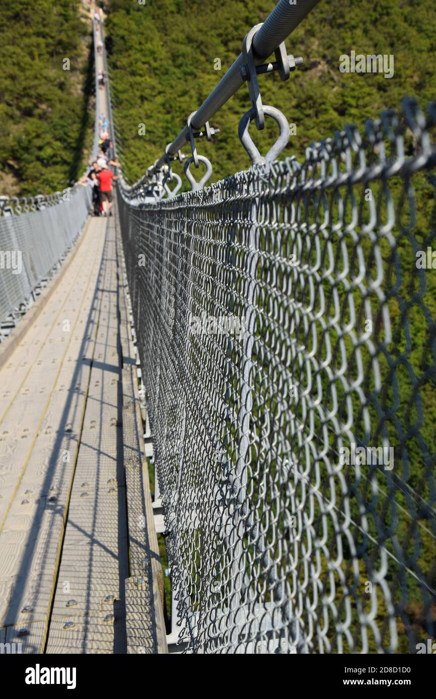 Geierlay - Suspension Bridge in western Germany Stock Photo - Alamy