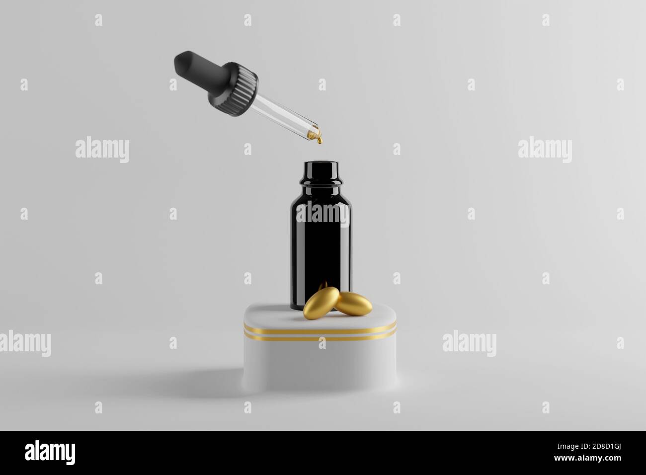Dropper pipette drops golden hi-res stock photography and images - Alamy