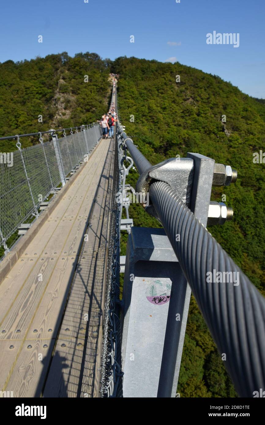 Geierlay - Suspension Bridge in western Germany Stock Photo - Alamy