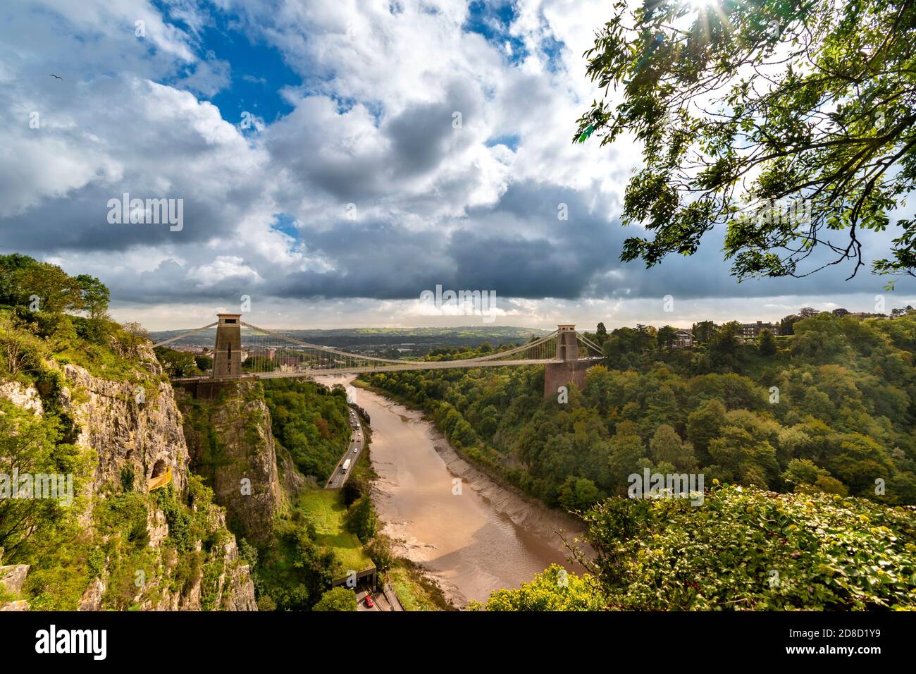 BRISTOL CITY ENGLAND BRUNEL'S CLIFTON SUSPENSION BRIDGE OVER THE AVON ...
