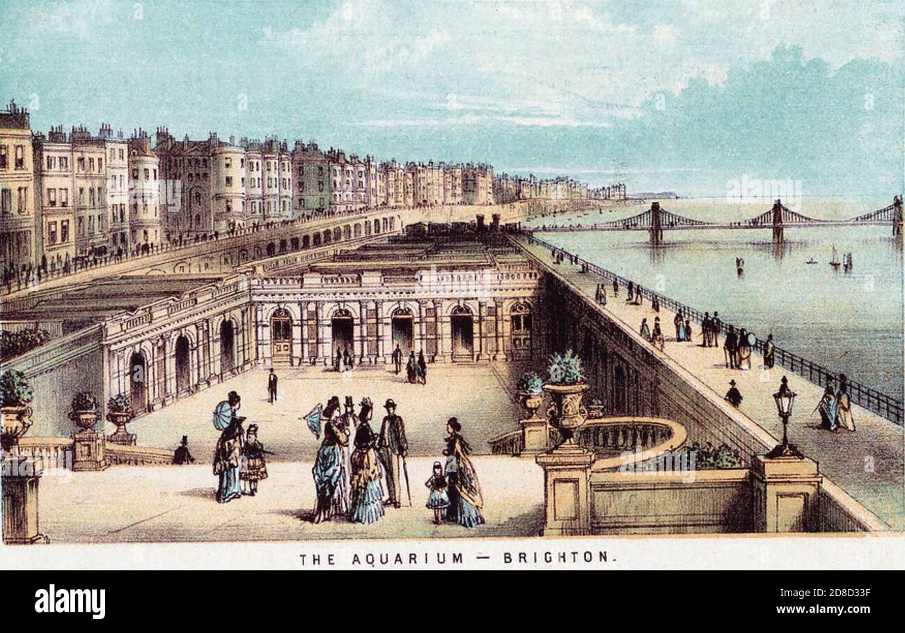 BRIGHTON seafront and Aquarium in 1855 Stock Photo - Alamy