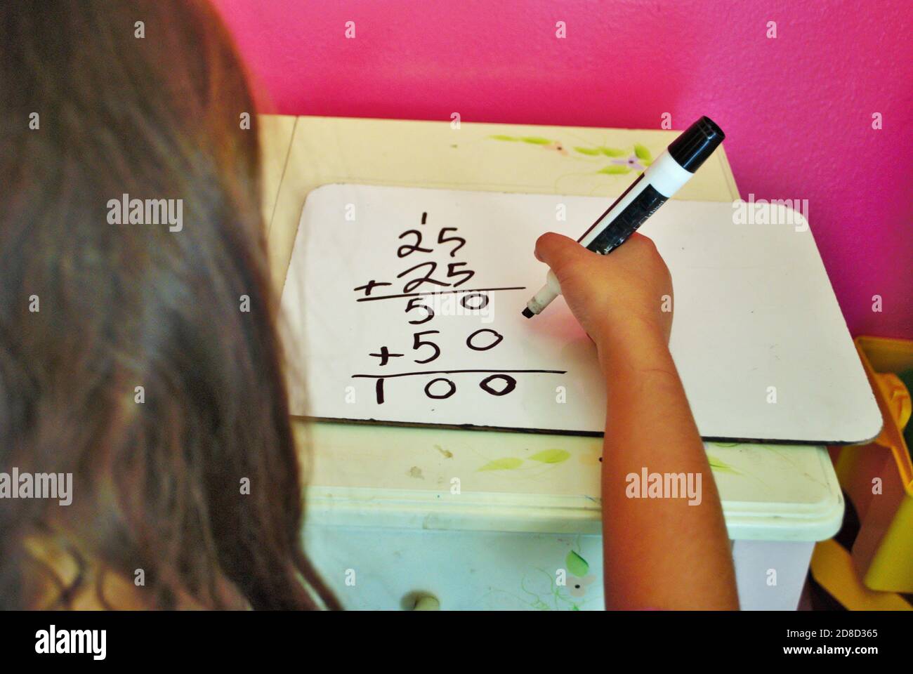 Child whiteboard math hi-res stock photography and images - Alamy