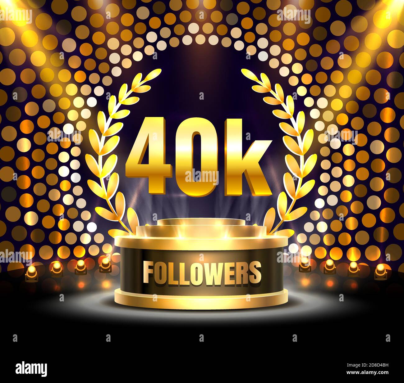 Thank you followers peoples, 40k online social group, happy banner ...