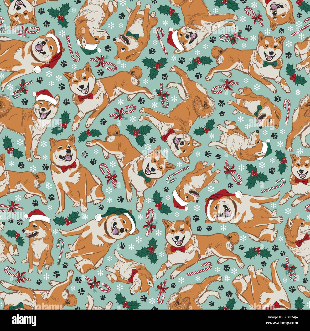 Shiba inu pattern Stock Vector Images - Alamy