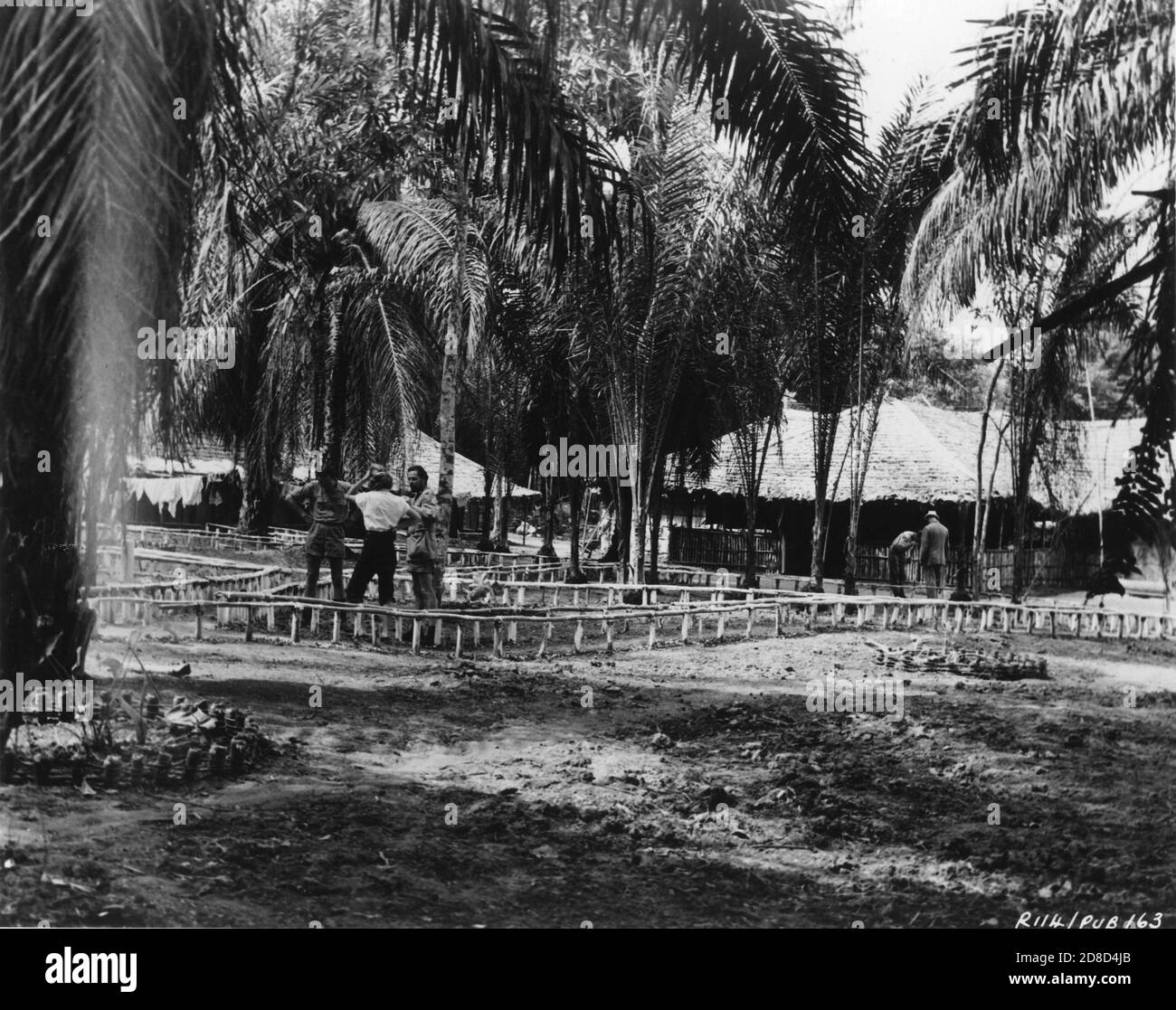 Base Camp in Africa with members of Film Crew during location filming ...