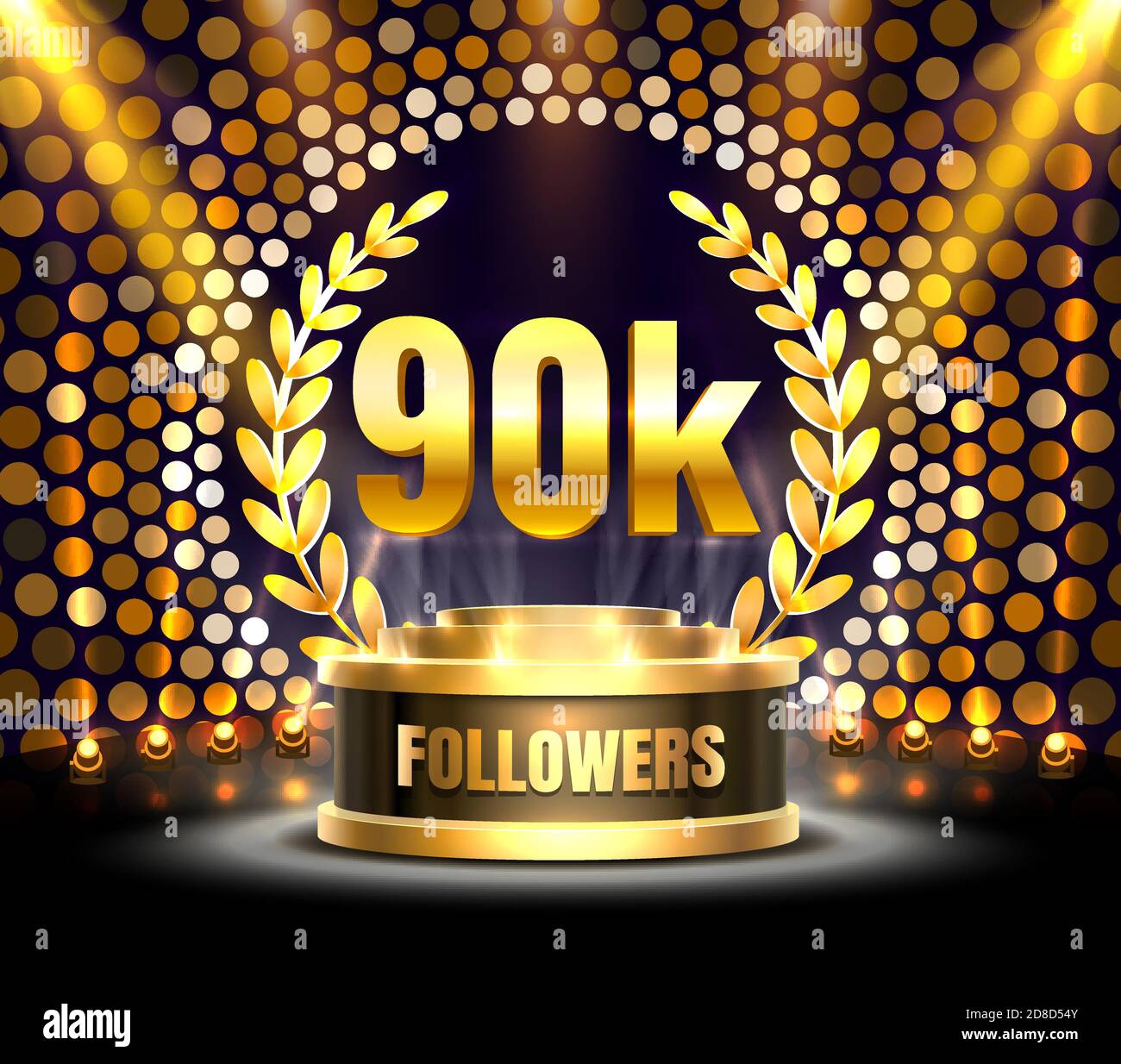 Thank you followers peoples, 90k online social group, happy banner ...