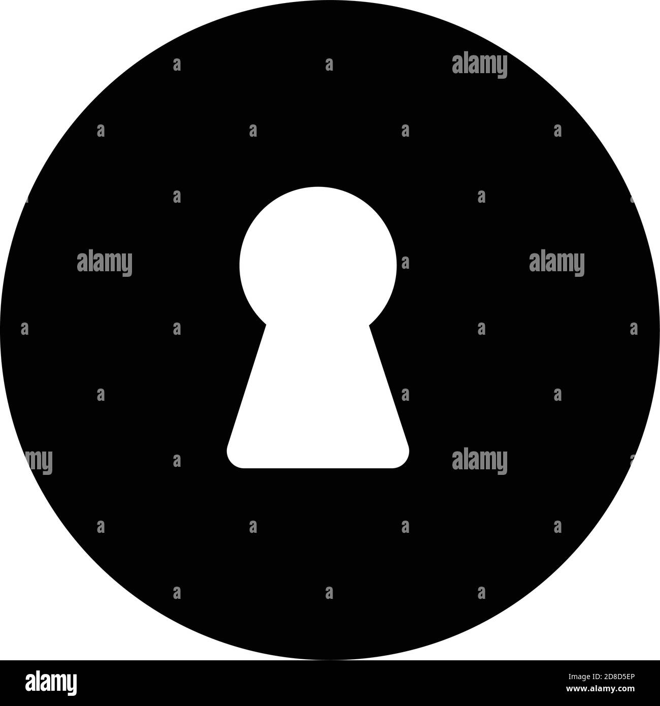 keyhole illustration with black background art vector Stock Vector ...
