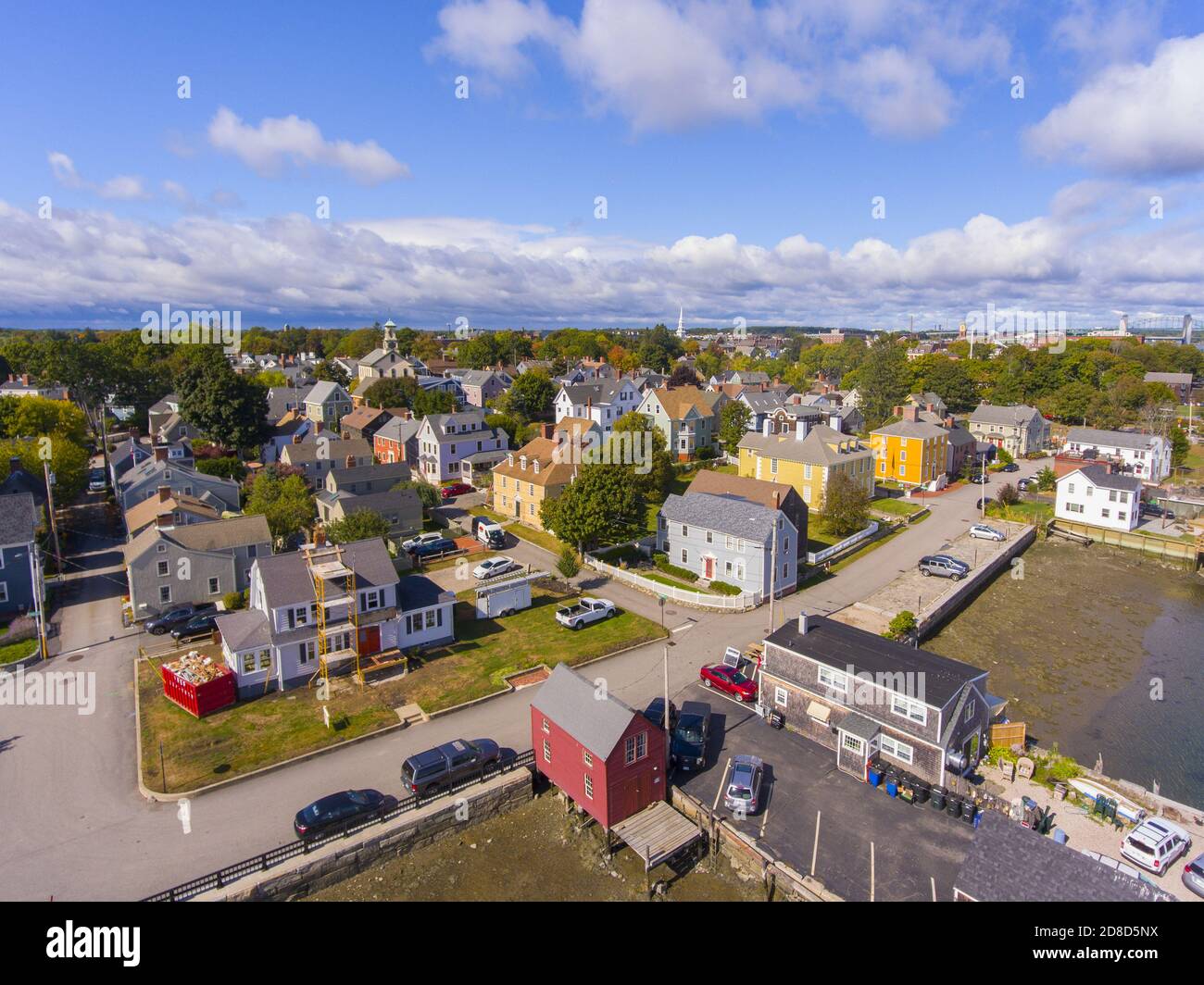 Portsmouth historic city center and Waterfront of Piscataqua River ...