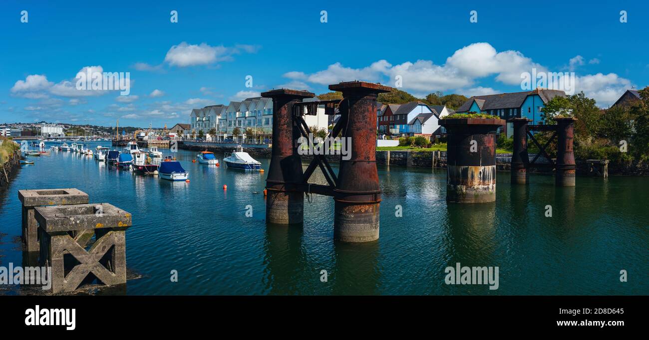 Panorama of Hooe Lake in Plymouth in Devon in England in Europe Stock ...