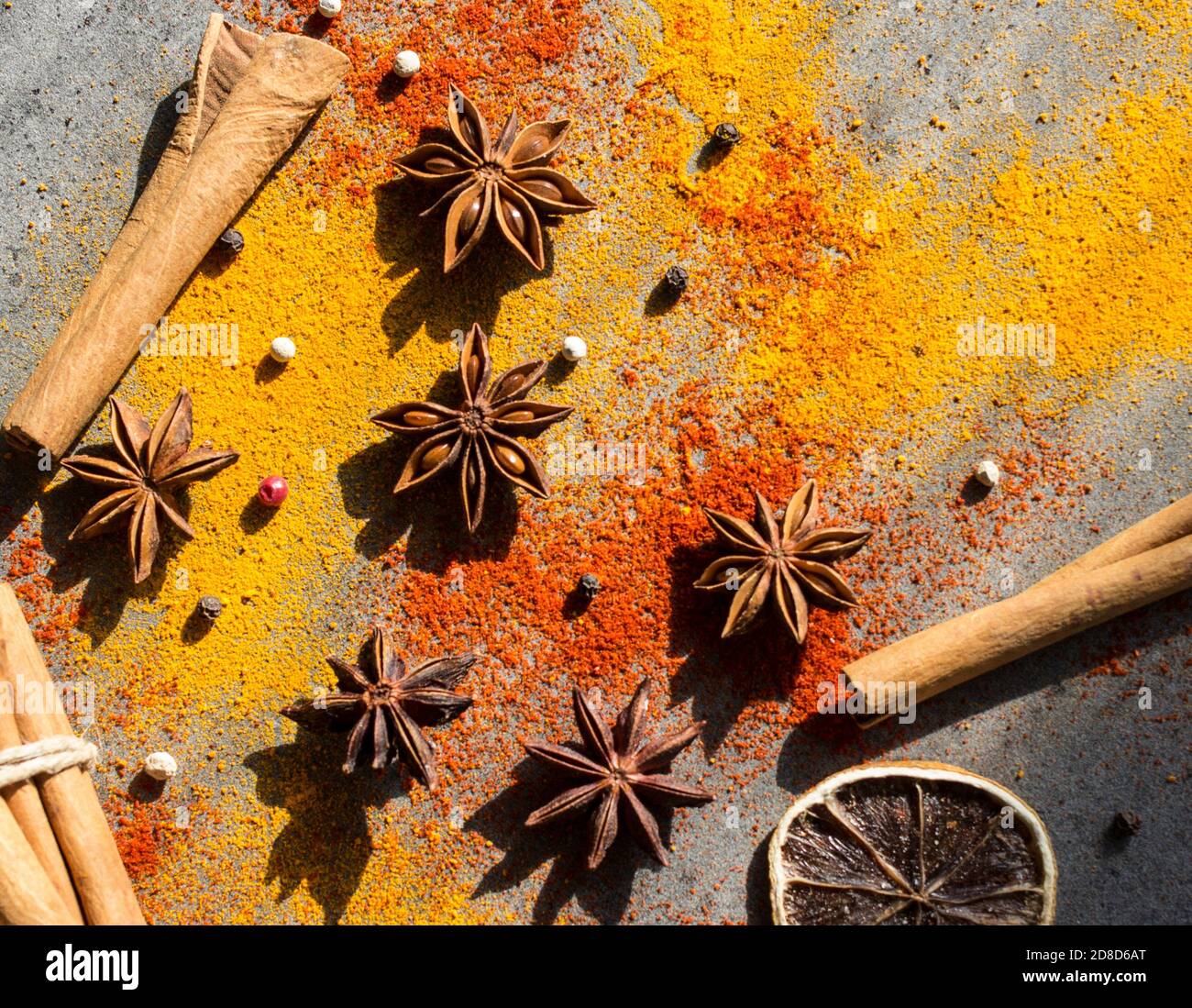 Indian spices border hi-res stock photography and images - Alamy
