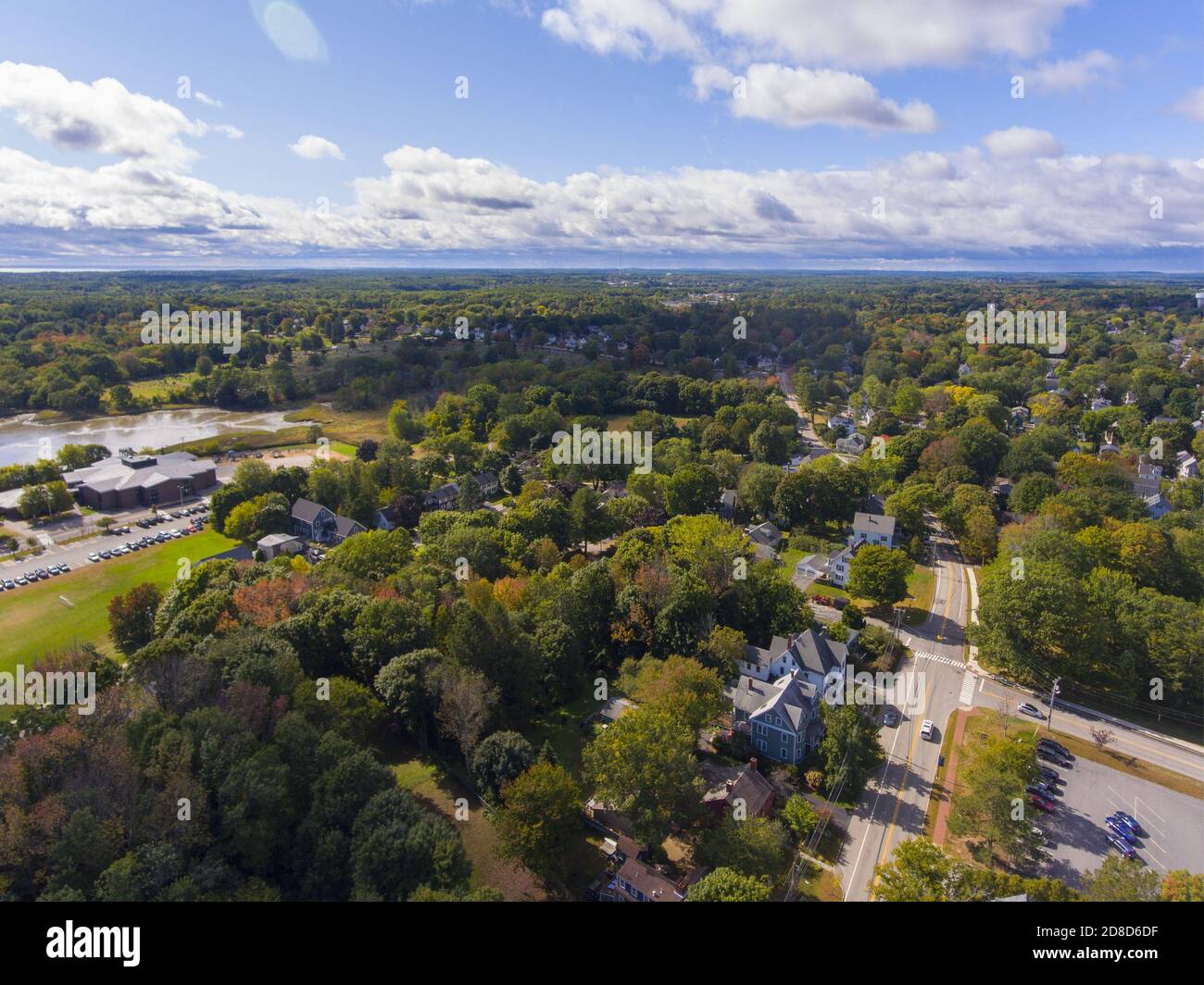Portsmouth historic city center and Waterfront of Piscataqua River ...