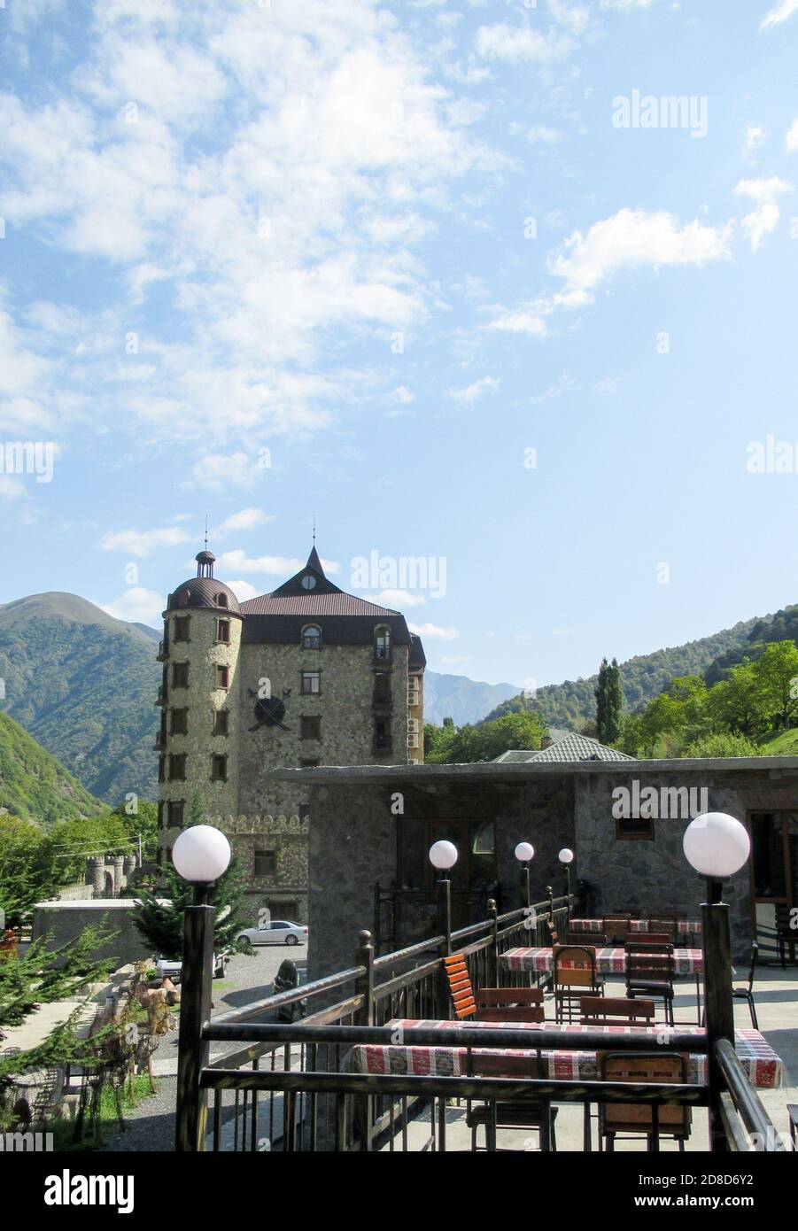 Gakh, Azerbaijan, July 5 2020 : "Sangar Qala Resort" Azerbaijan, Gakh ...