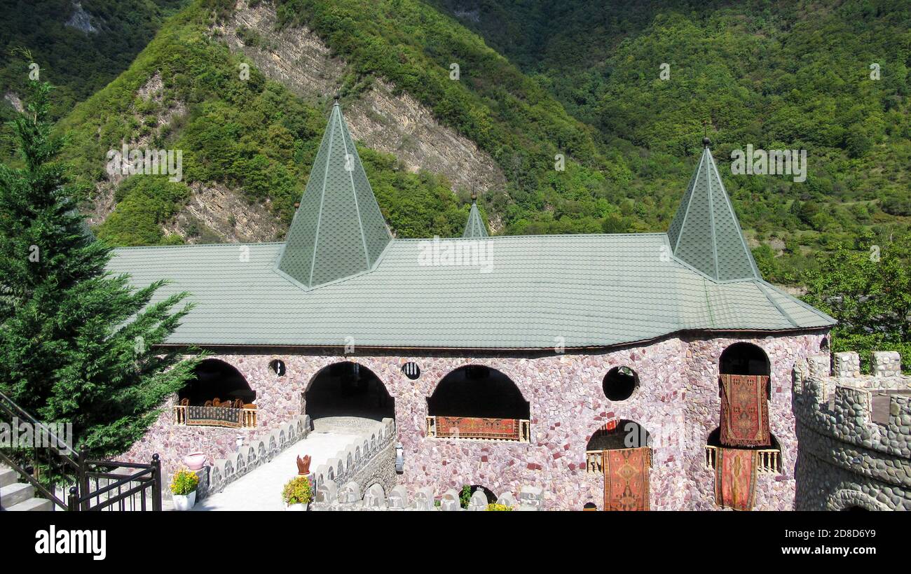 Gakh, Azerbaijan, July 5 2020 : "Sangar Qala Resort" Azerbaijan, Gakh ...