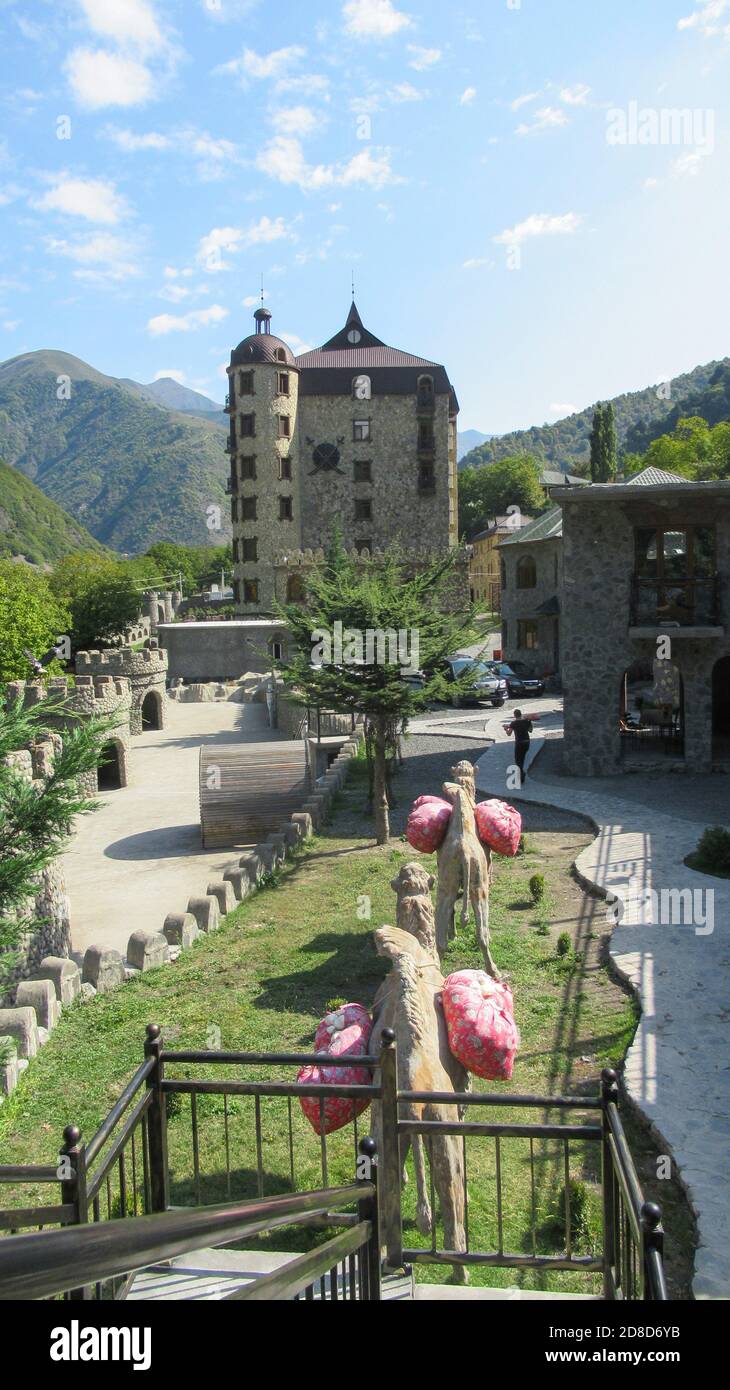 Gakh, Azerbaijan, July 5 2020 : "Sangar Qala Resort" Azerbaijan, Gakh ...