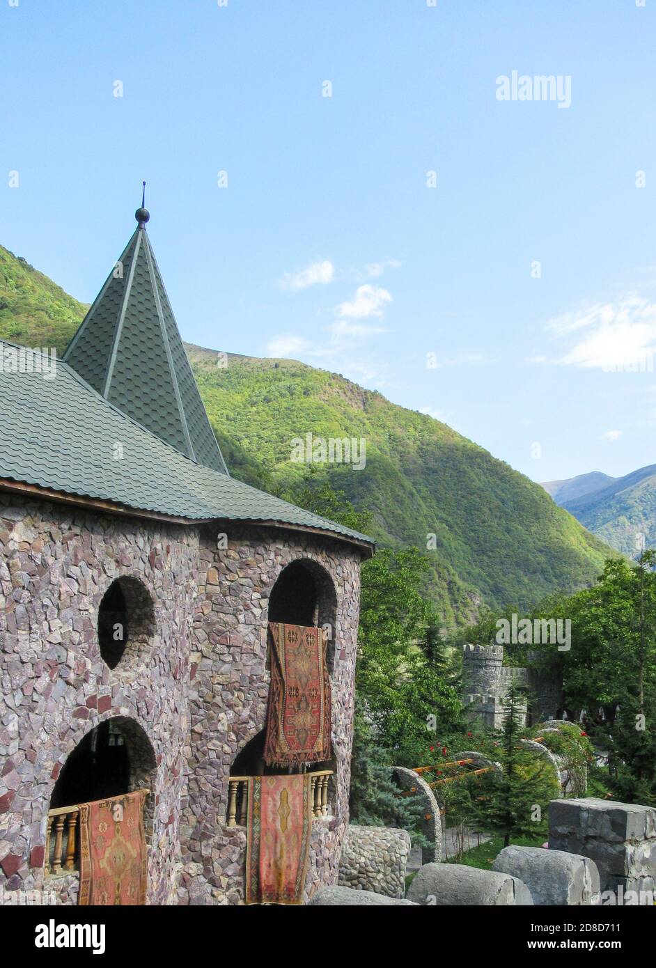 Gakh, Azerbaijan, July 5 2020 : "Sangar Qala Resort" Azerbaijan, Gakh ...