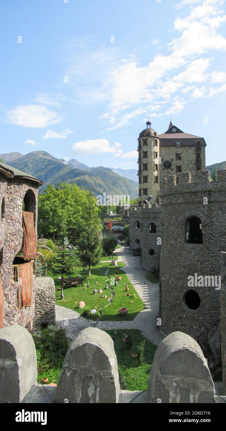 Gakh, Azerbaijan, July 5 2020 : "Sangar Qala Resort" Azerbaijan, Gakh ...