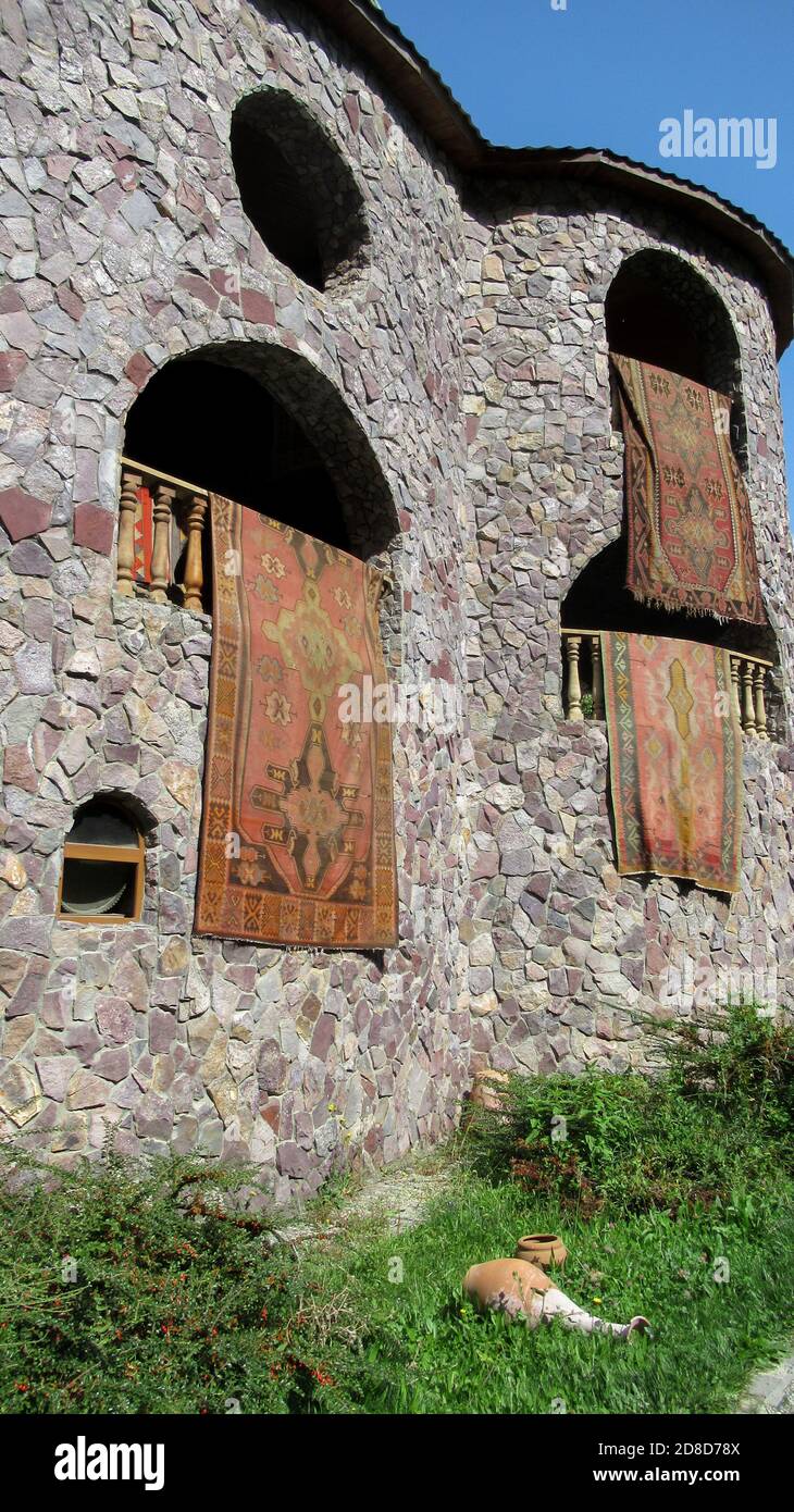 Gakh, Azerbaijan, July 5 2020 : "Sangar Qala Resort" Azerbaijan, Gakh ...