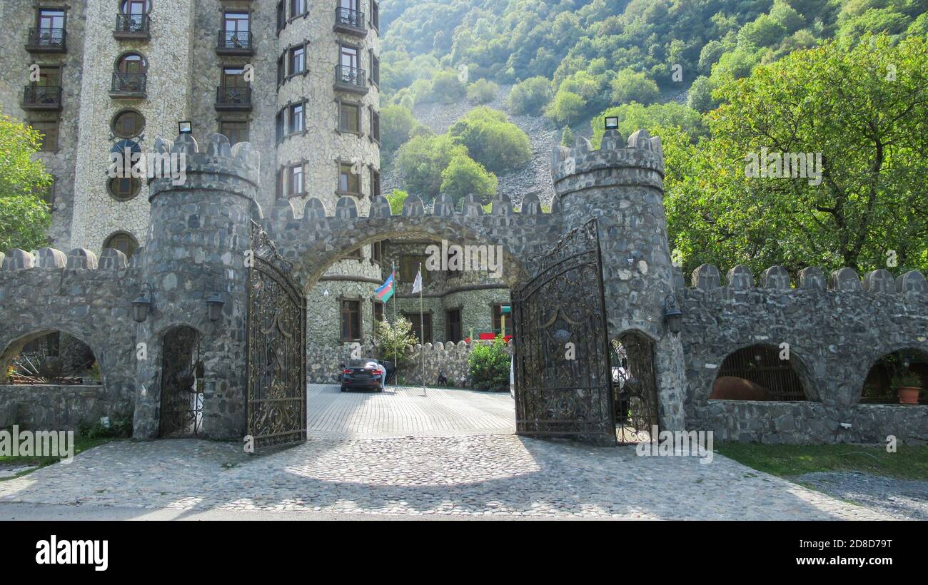 Gakh, Azerbaijan, July 5 2020 : "Sangar Qala Resort" Azerbaijan, Gakh ...