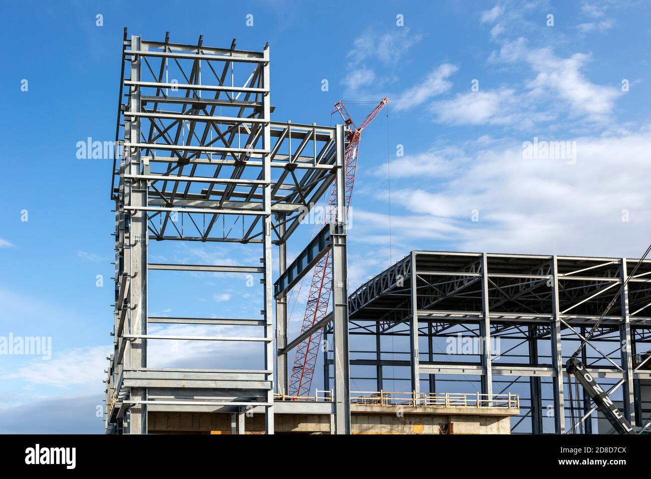 Construction of building, E USA, by James D Coppinger/Dembinsky Photo ...