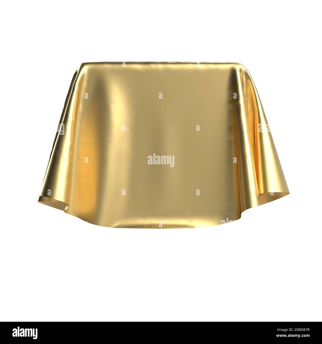 Illustration golden cube isolated Cut Out Stock Images & Pictures - Alamy