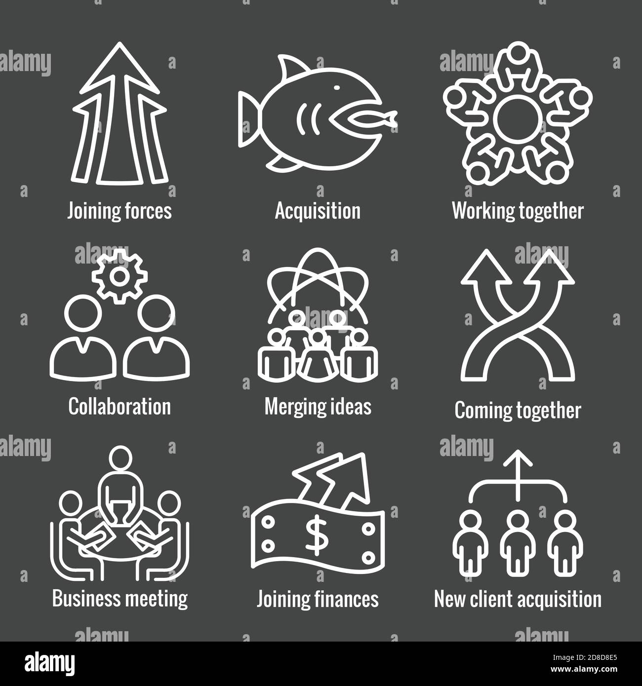 Mergers illustration Stock Vector Images - Alamy