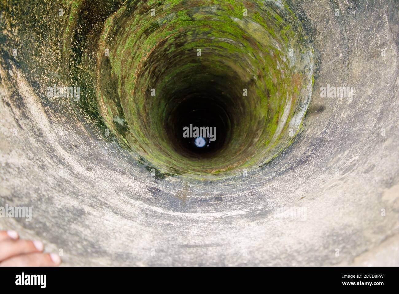 Old dry Water Well for water, Inside The Well Stock Photo - Alamy