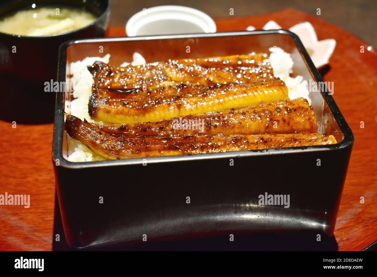 grilled eel fish or unagi with soy sauce on rice premium Japanese food ...