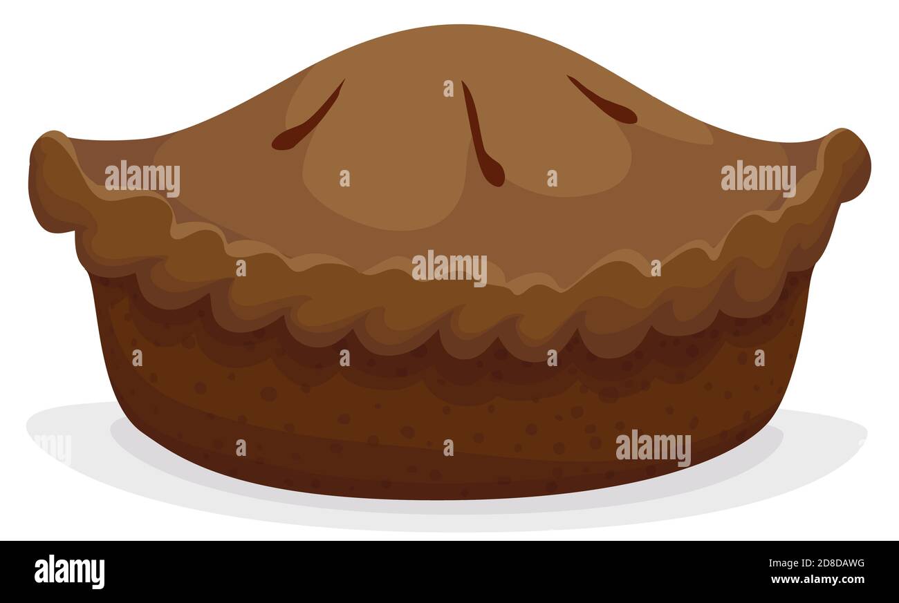 Delicious and fresh Thanksgiving pie, vector illustration isolated over ...