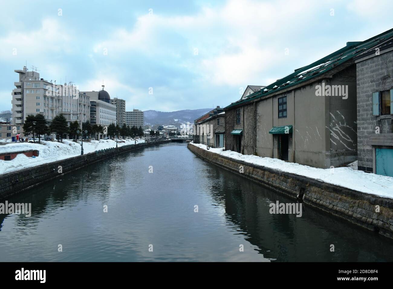 ancient warehouse on Otaru canal old port town and landmark in Hokkaido ...