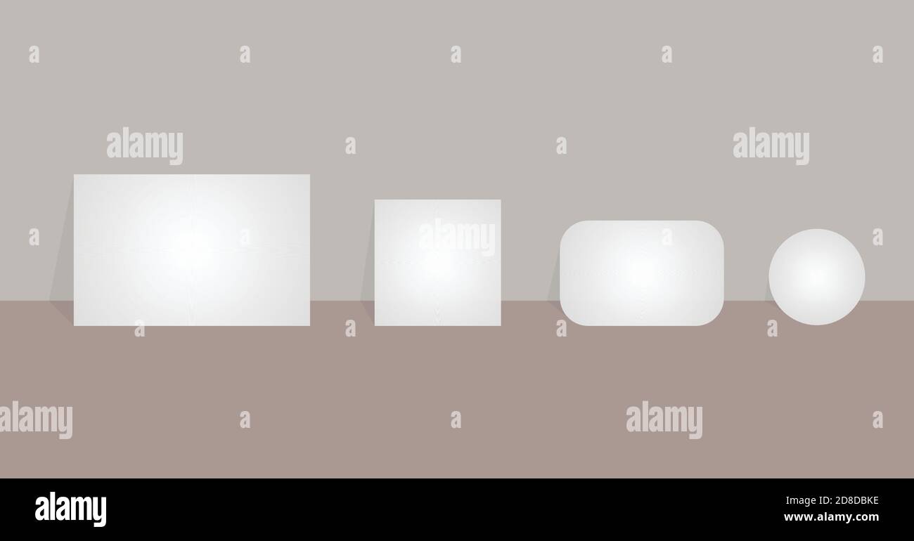 Realistic empty paper fold hi-res stock photography and images - Alamy