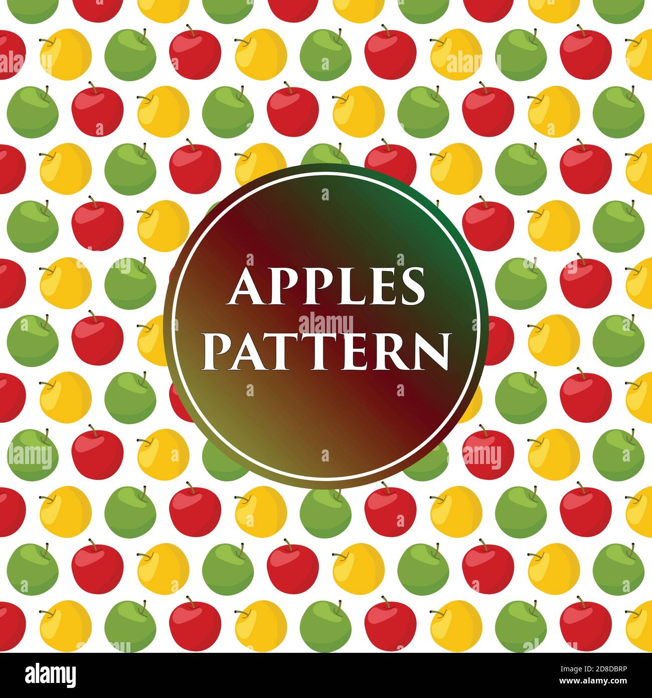Tropical colorful juicy apples seamless pattern background Stock Vector ...