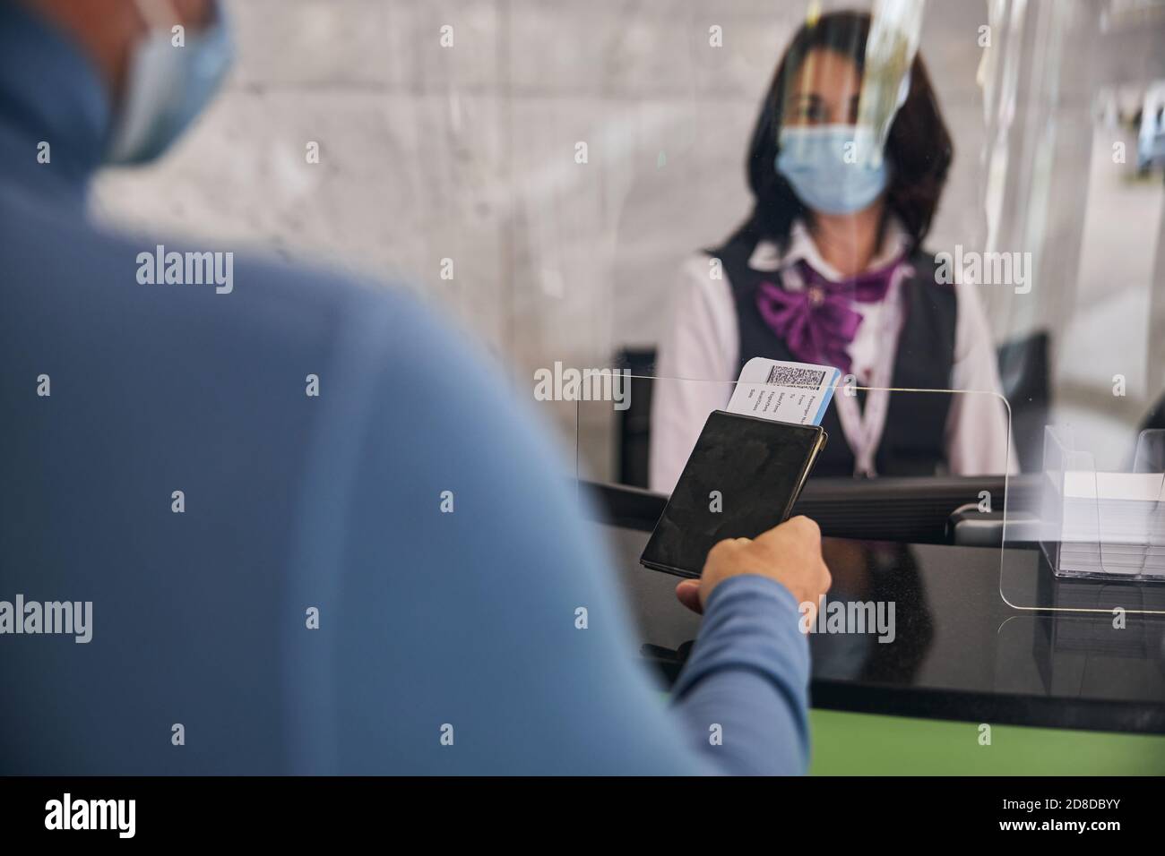 Passport control booth hi-res stock photography and images - Alamy