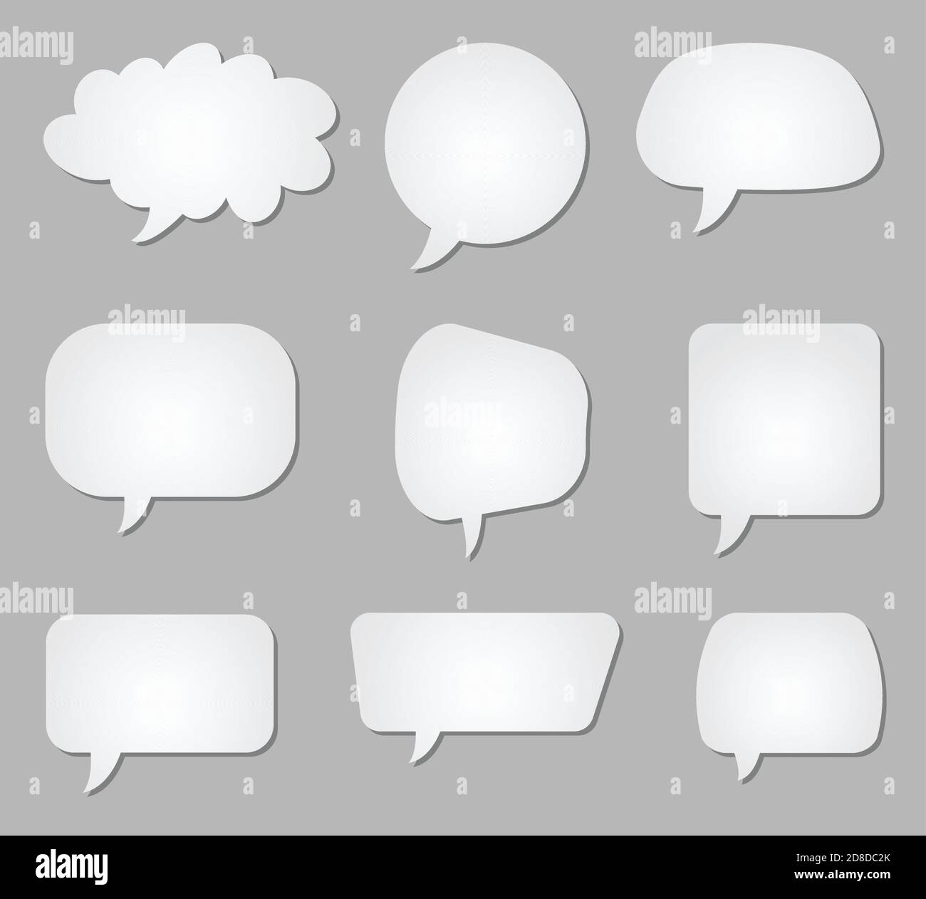 Set of white blank speech bubbles Stock Vector Image & Art - Alamy