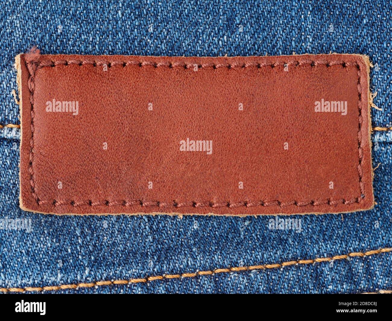 Leather patch on denim hi-res stock photography and images - Alamy