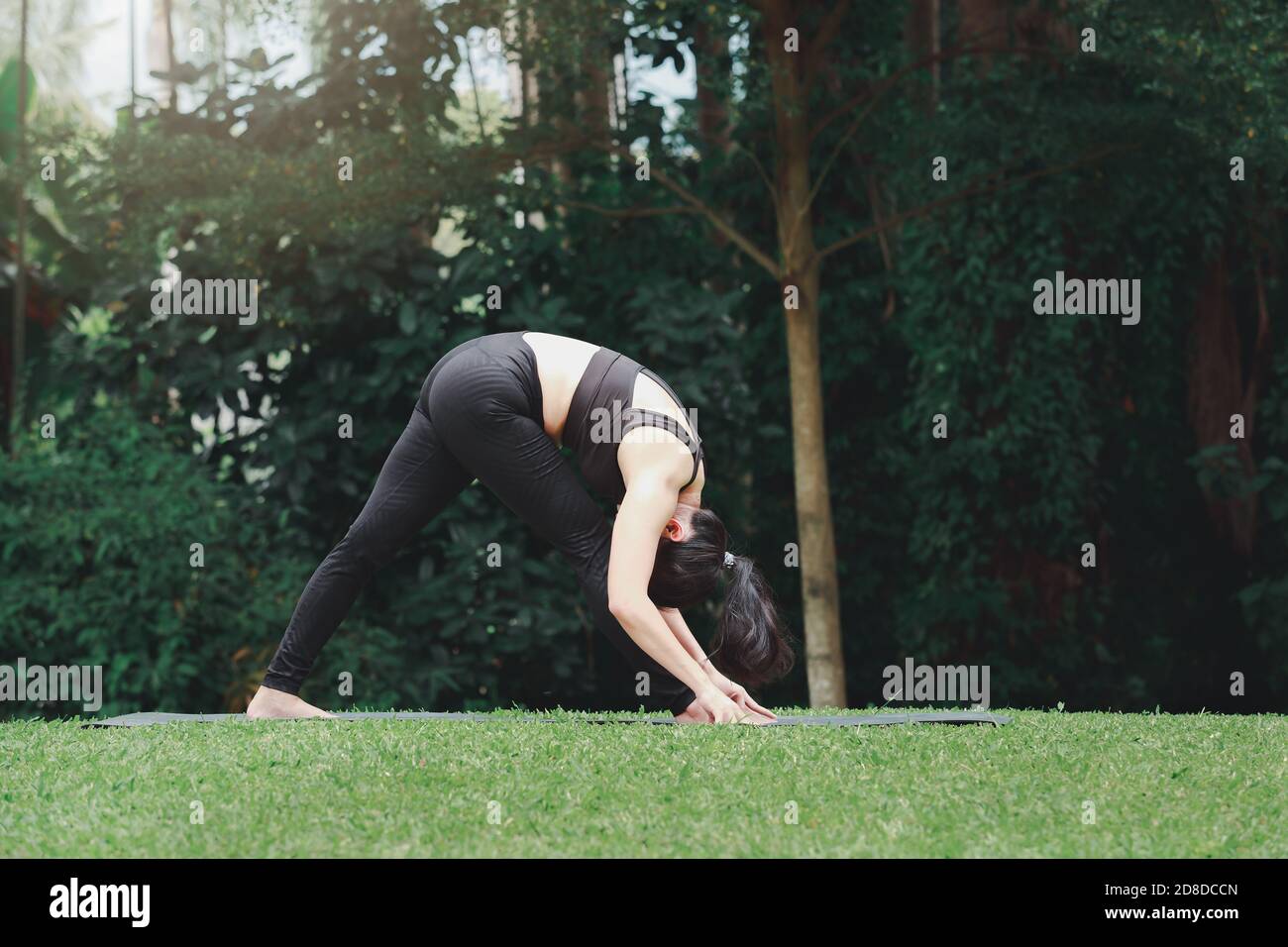 Woman intense exercise at home hi-res stock photography and images - Alamy