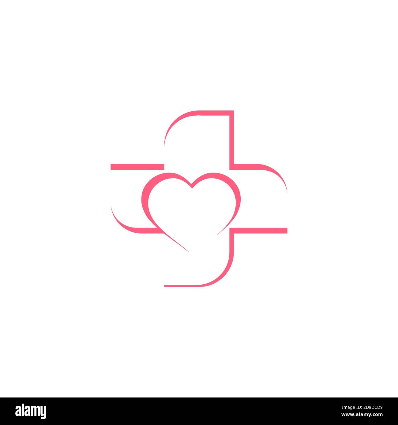 Doctor plus cardiology illustration vector logo design Stock Vector ...