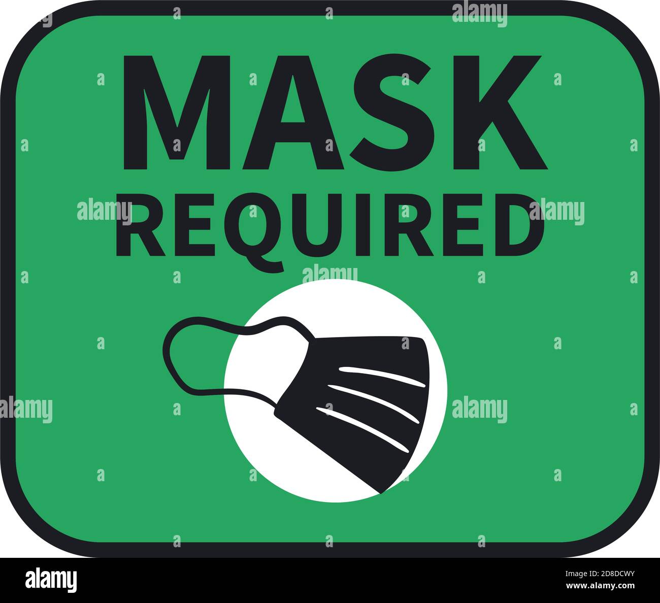 Mask required with facemask in road sign design of Covid 19 virus theme ...