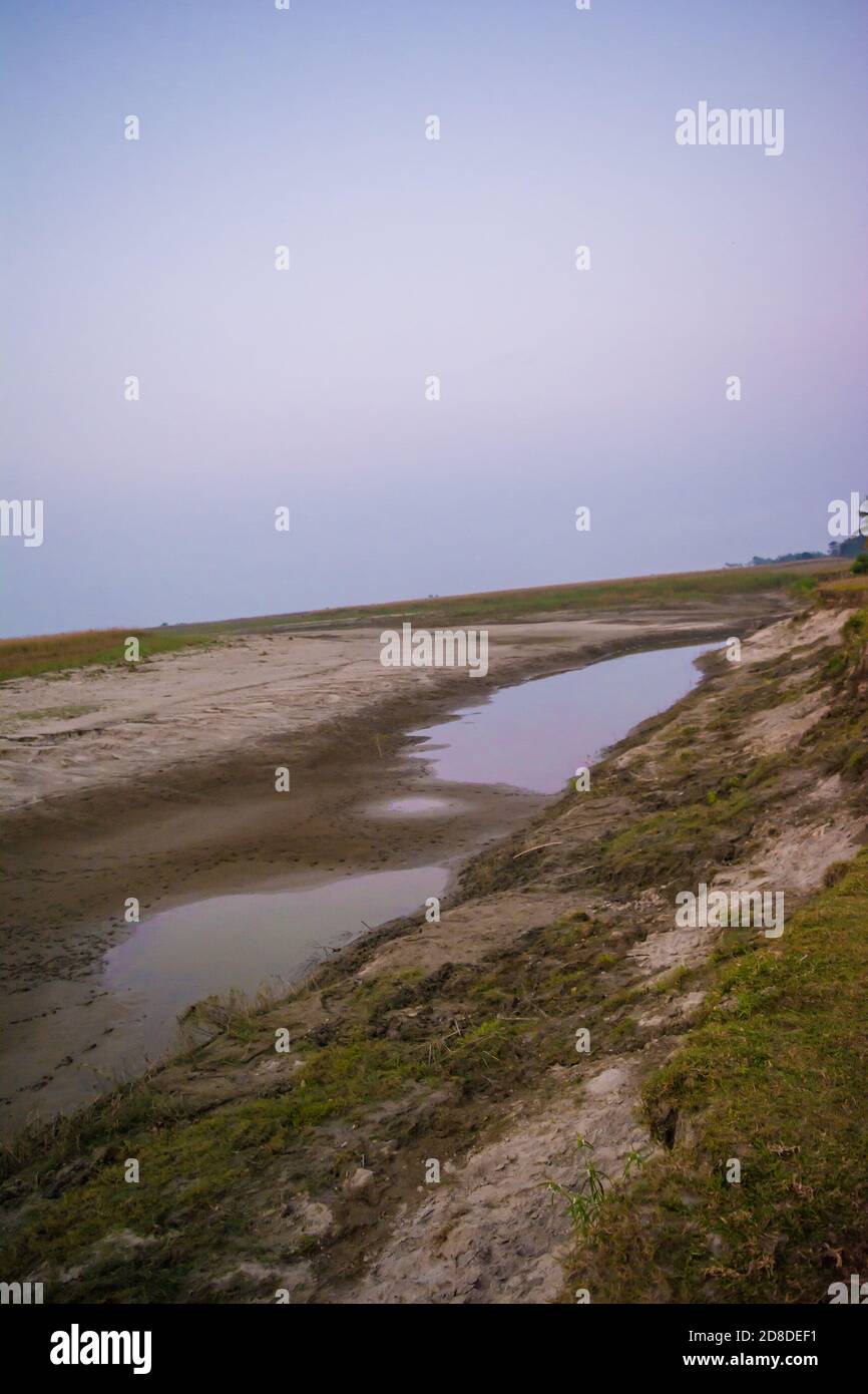 Brahmaputra River, called Luit,Dilao in Assam. Dry Brahmaputra River at ...