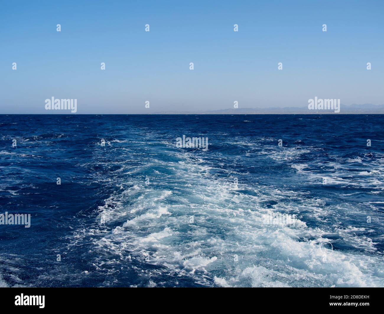 Cruise ship wake on the sea surface, ocean boat foam trail Stock Photo ...