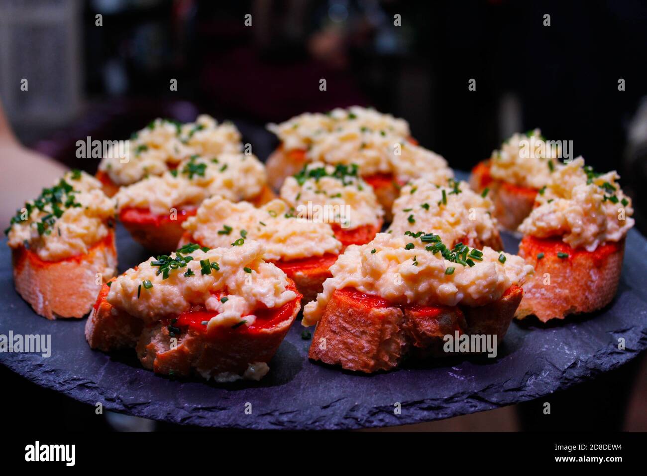 Tuna tapas with pepper Stock Photo - Alamy