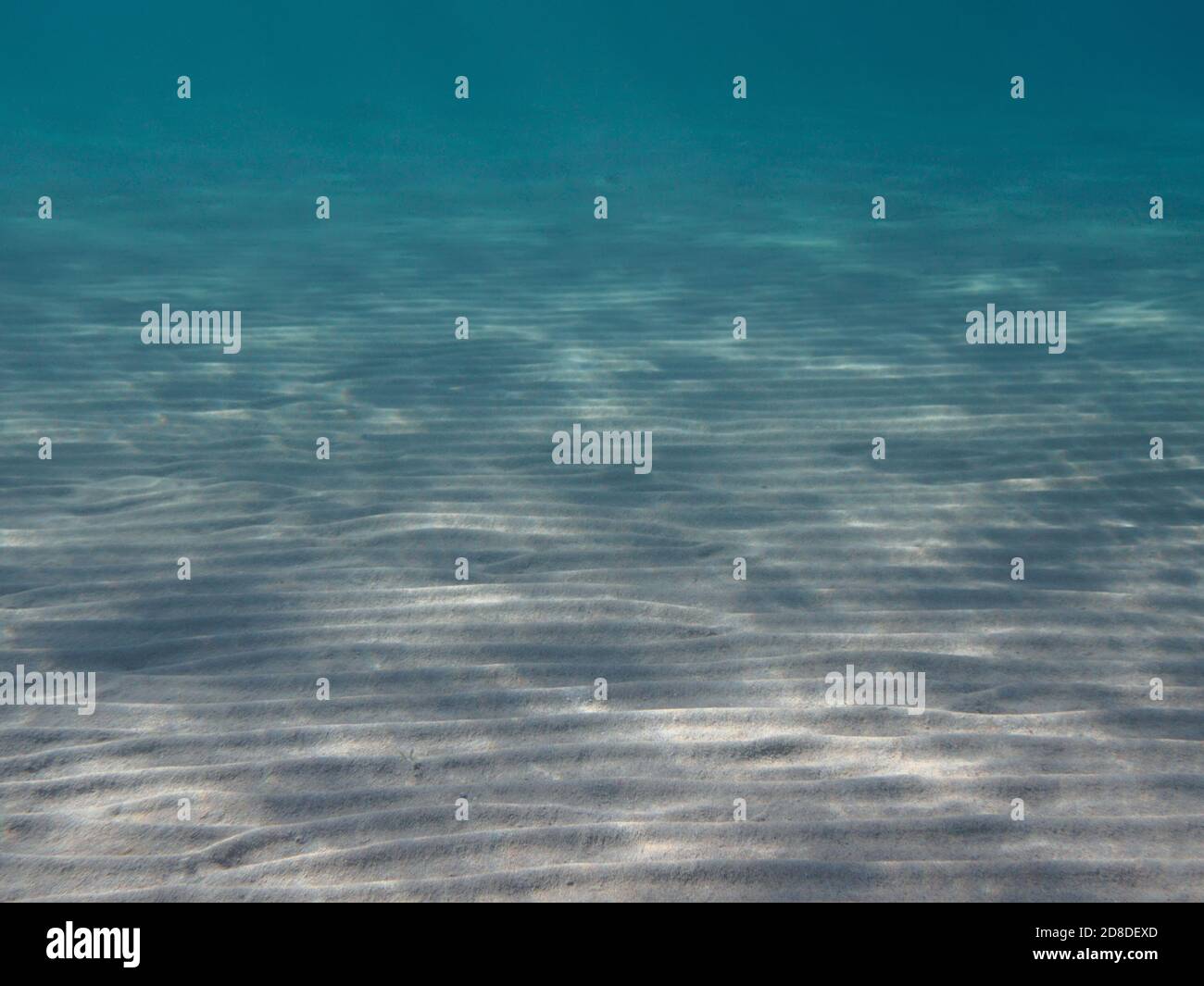 Sand sea bottom and clear blue water, underwater tropical paradise ...