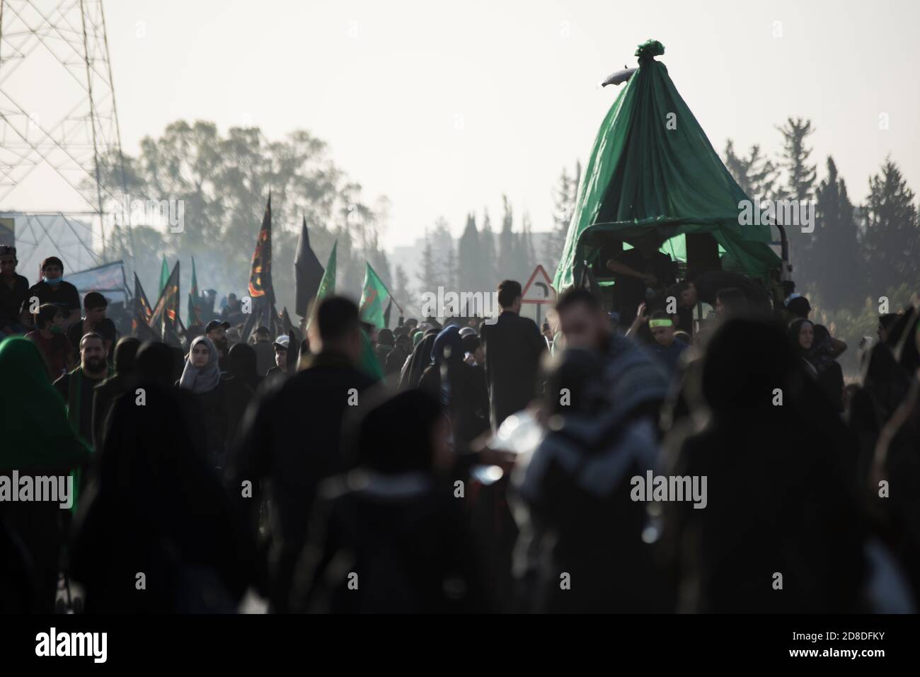 Photos show the ceremony of Hussein death in Damascus 2020 Stock Photo ...