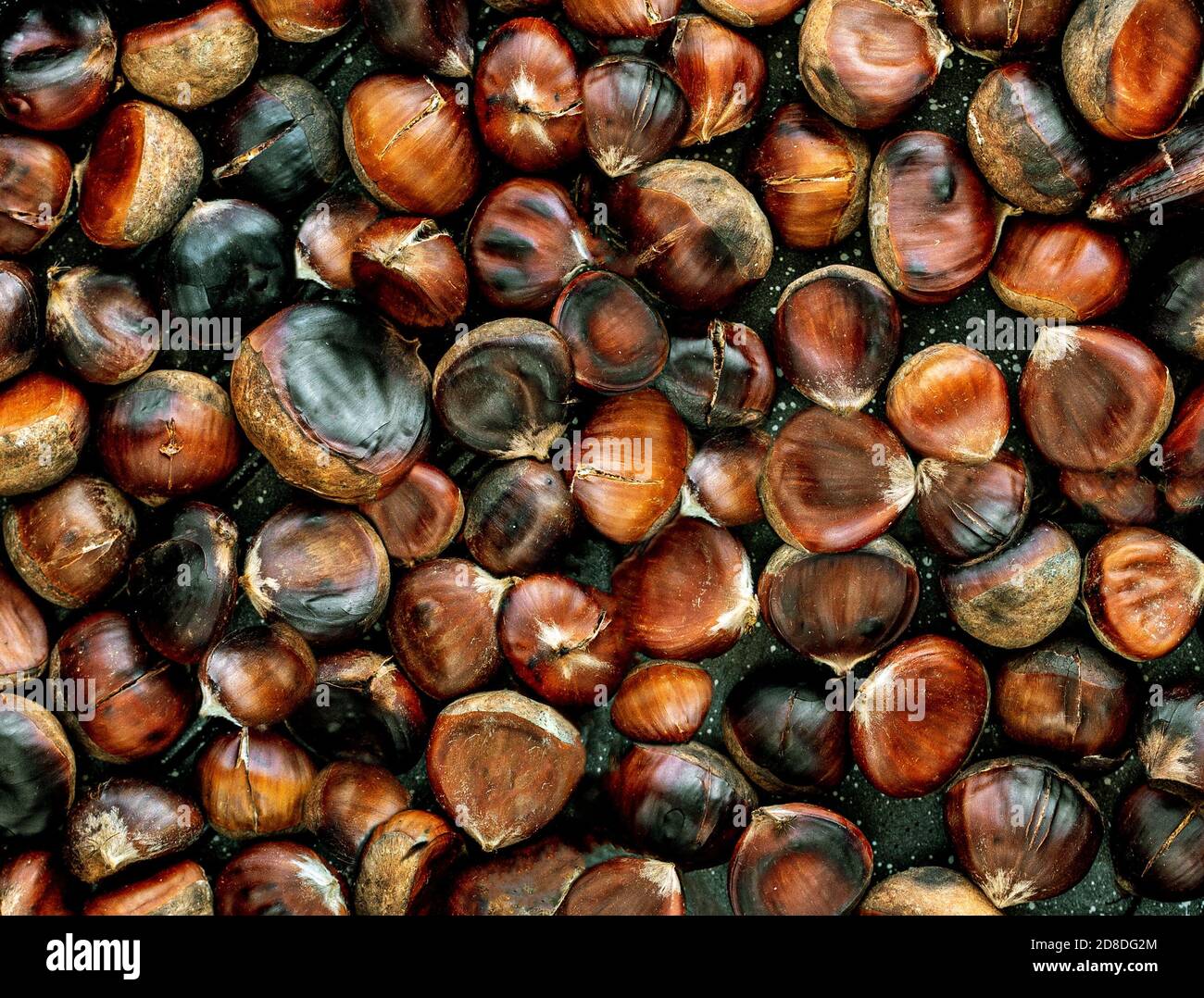 Roasted chestnuts as Background. Chestnuts for Christmas close-up. Food ...