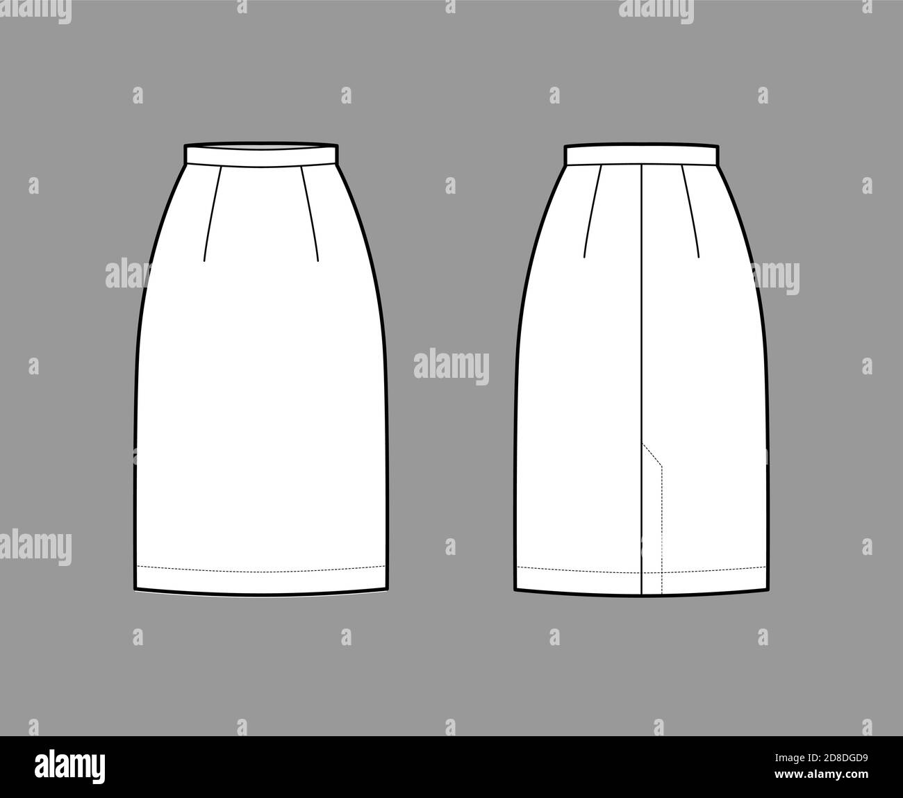 Black lace pencil skirt Stock Vector Images - Alamy
