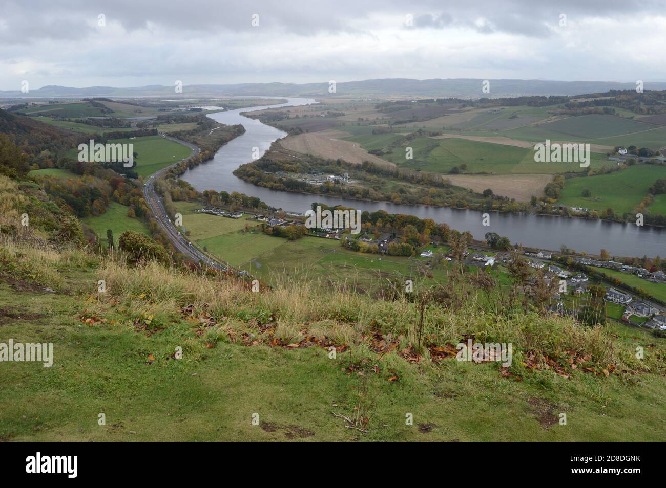 View over River Tay from Kinnoull Hill, Perth Stock Photo - Alamy